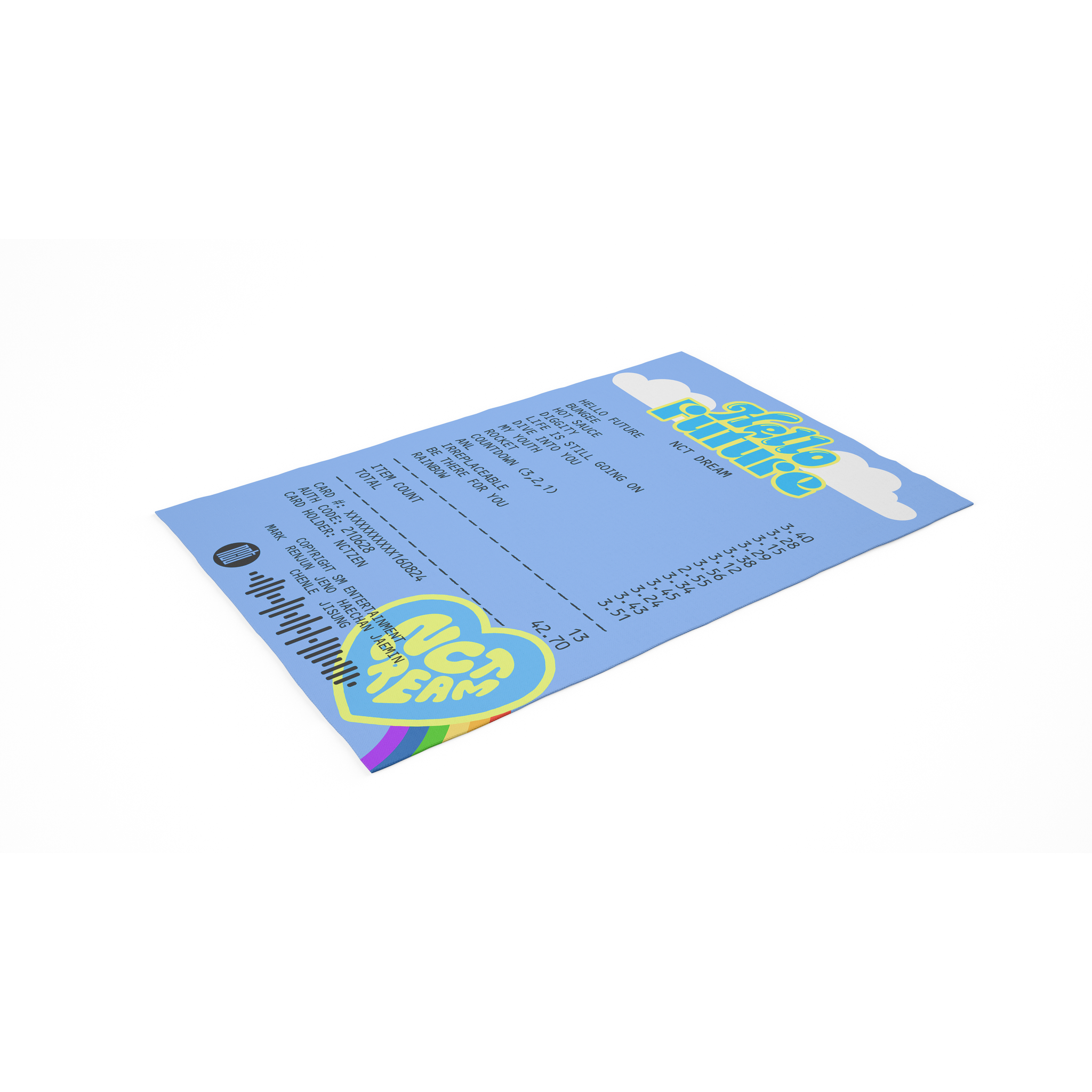 NCT DREAM "HELLO FUTURE" RECEIPT RUG